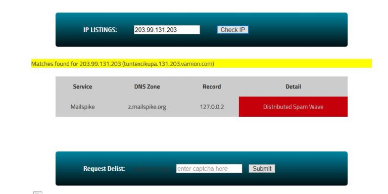 Cara Delist IP Dari Blok RBL MAILSPIKE