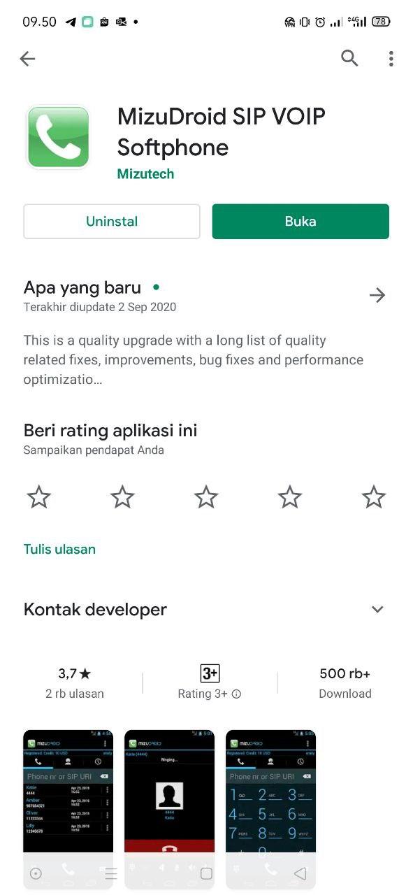 Cara Setting Voip Di HP Android Dengan MizuDroid