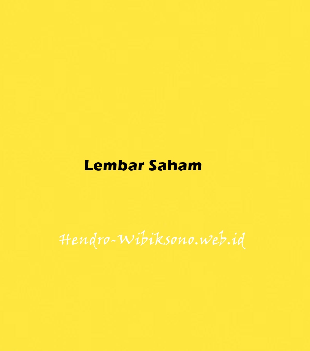 Lembar Saham