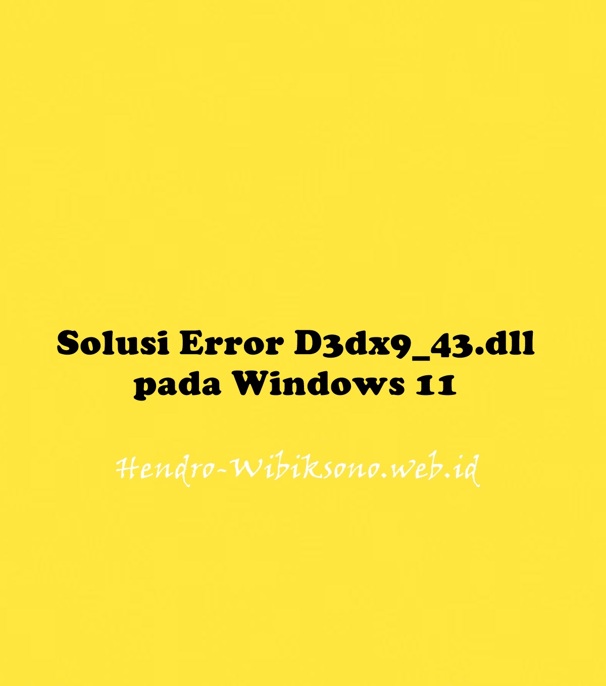 Cmo Solucionar El Error D3dx943dll Paso A Paso