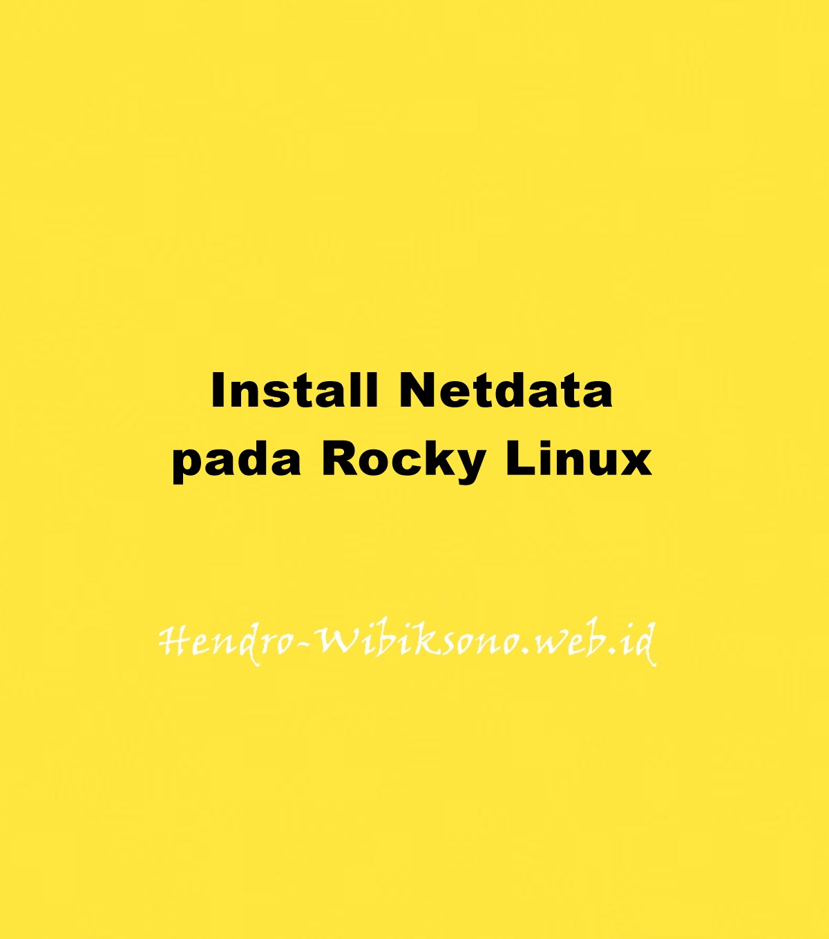 Install Netdata Pada Rocky Linux