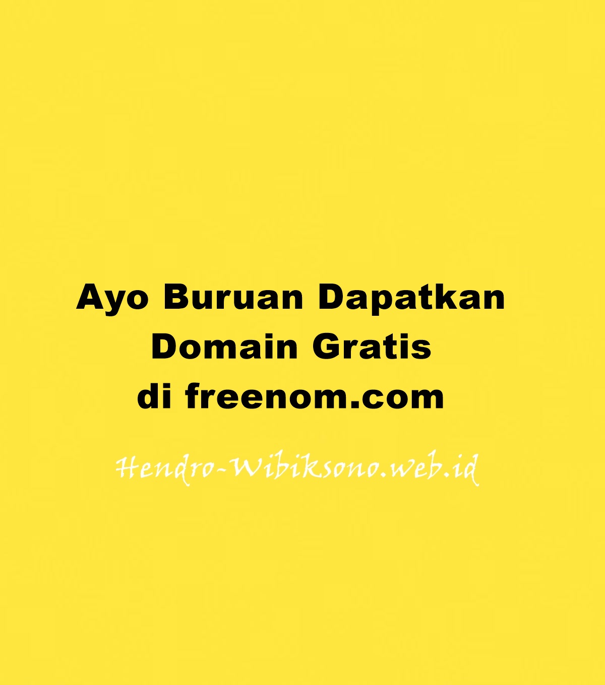 Ayo Buruan Dapatkan Domain Gratis Di Freenom.com