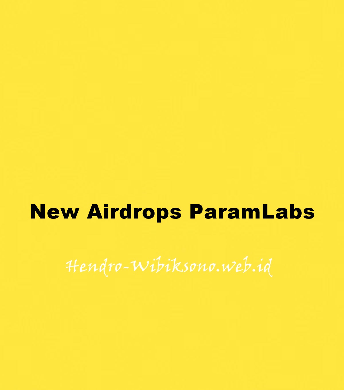 New Airdrops ParamLabs