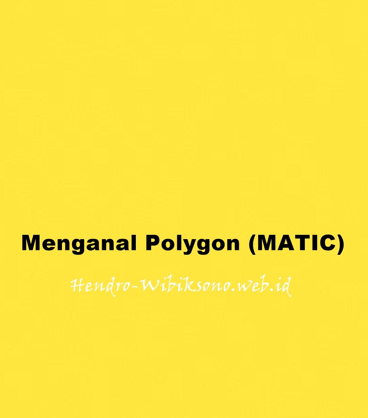 Menganal Polygon (MATIC) Token