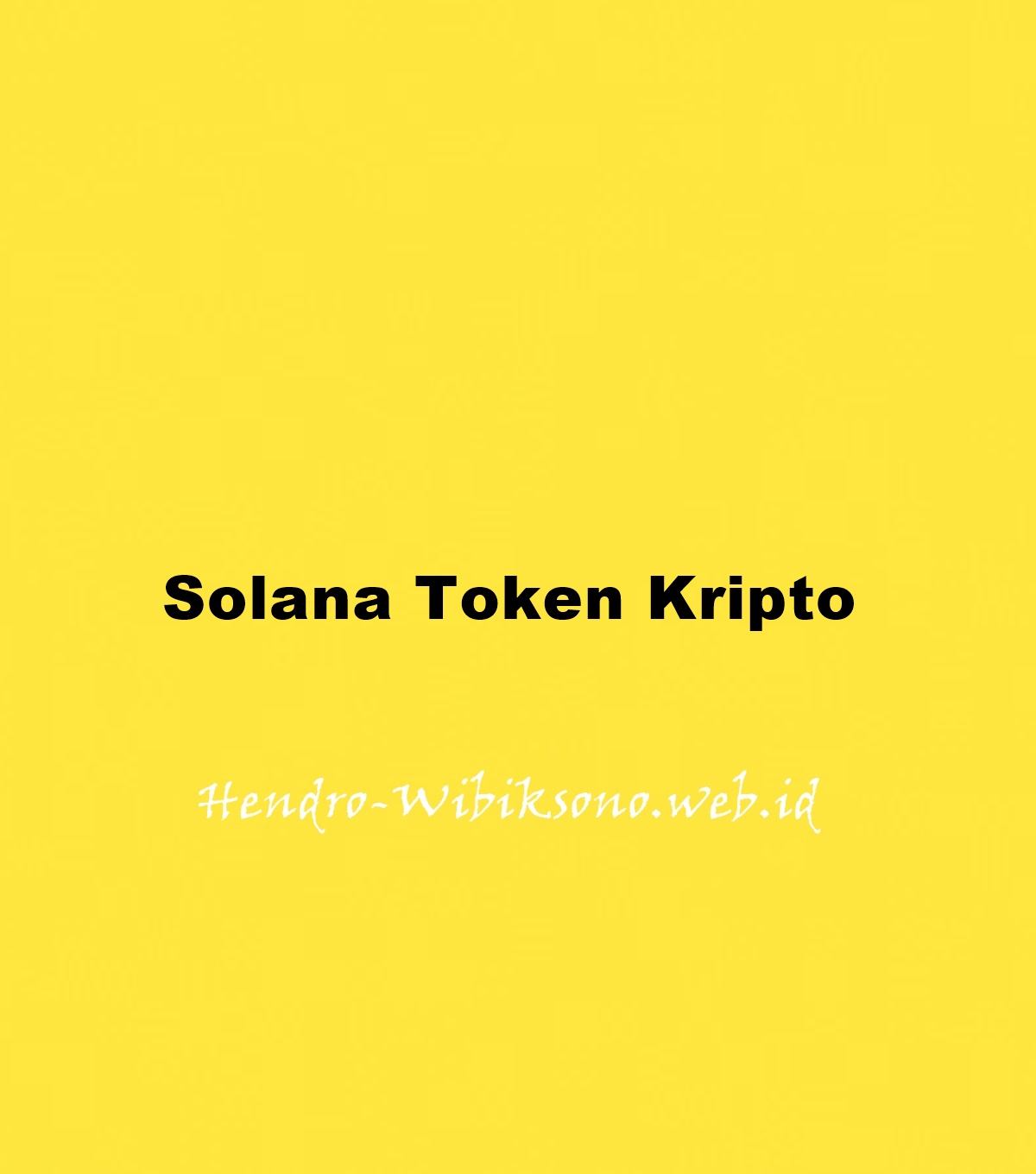 Solana Token Kripto