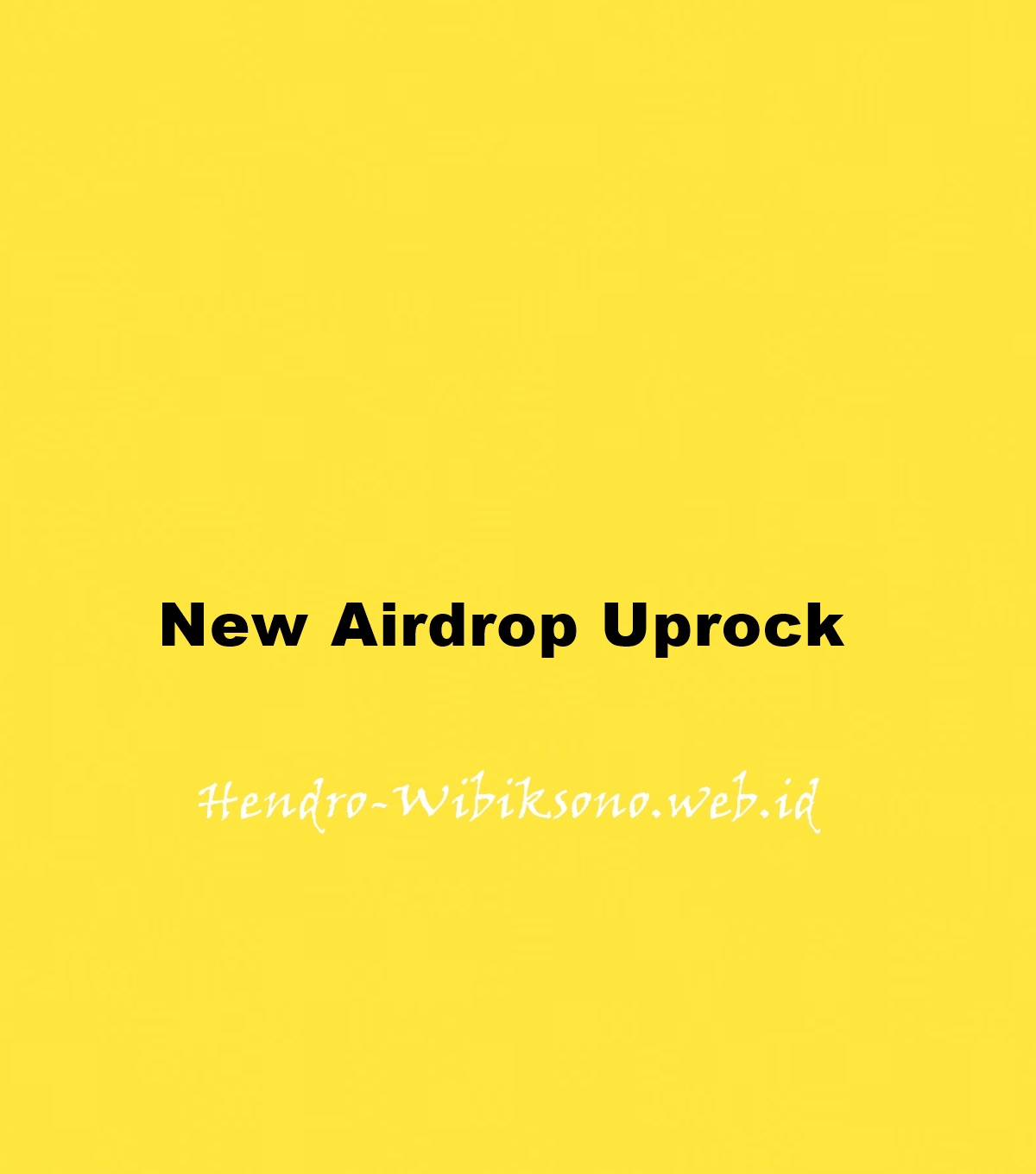 New Airdrop Uprock