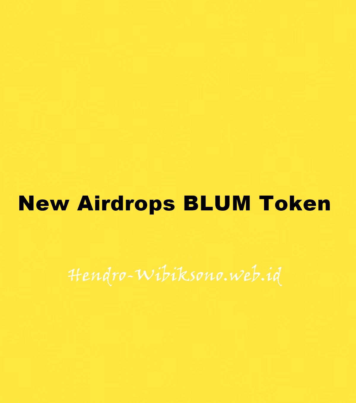 New Airdrops BLUM Token