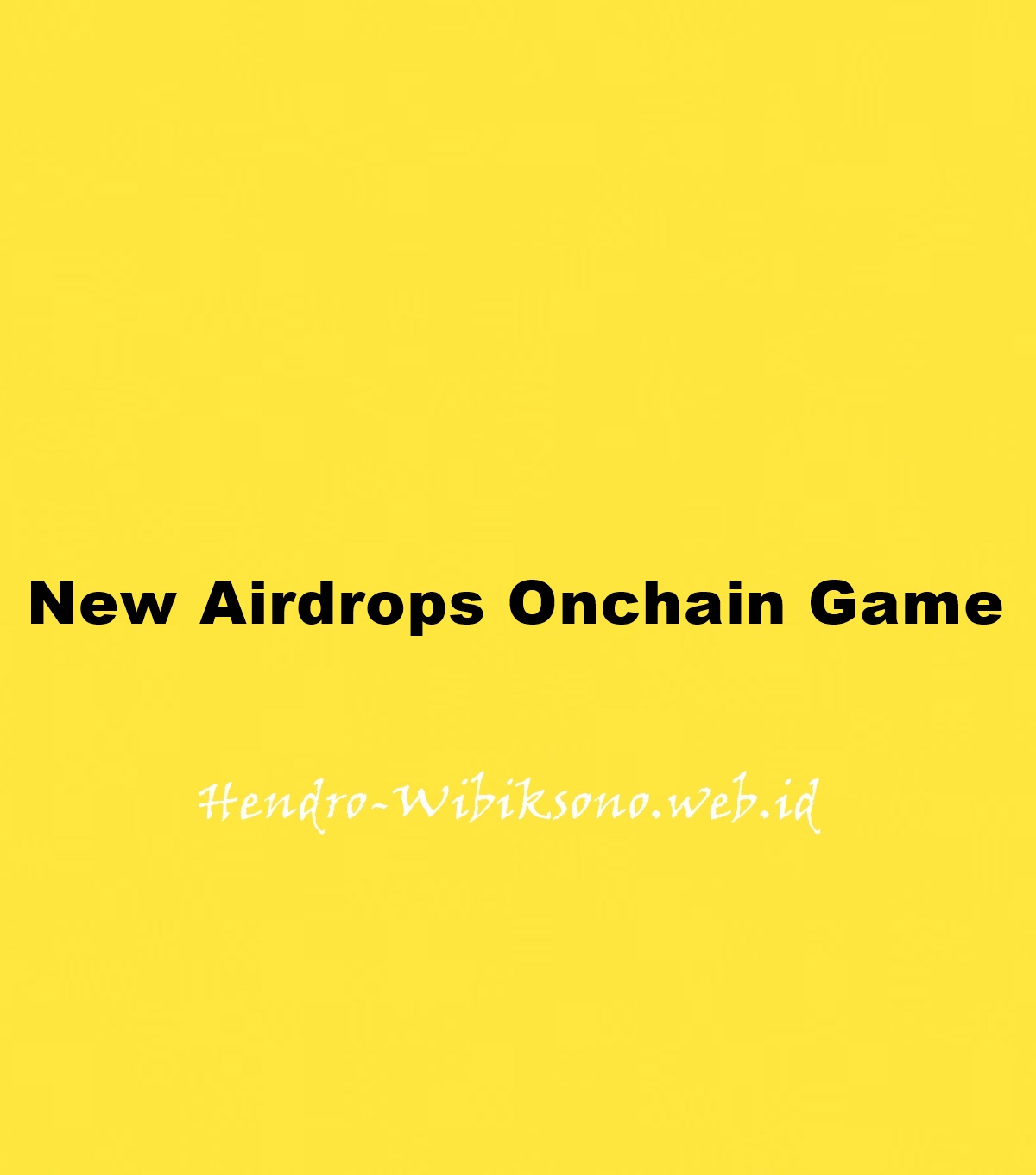 New Airdrops Onchain Game