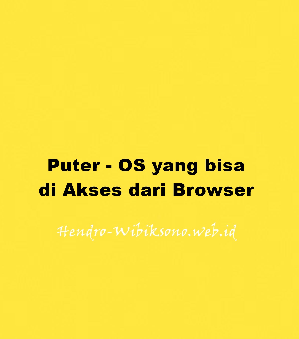 Puter - OS Yang Bisa Di Akses Dari Browser